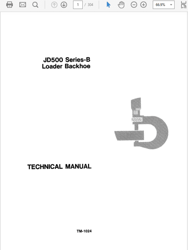 John Deere 500B Loader Backhoe Service Manual - Excavator Brands