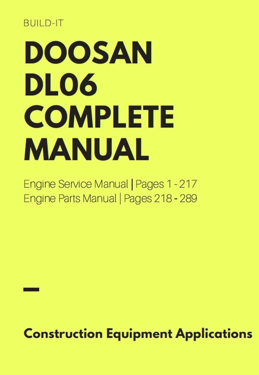 Doosan Diesel Engine DL06 Operation & Maintenance Manual - Excavator Brands